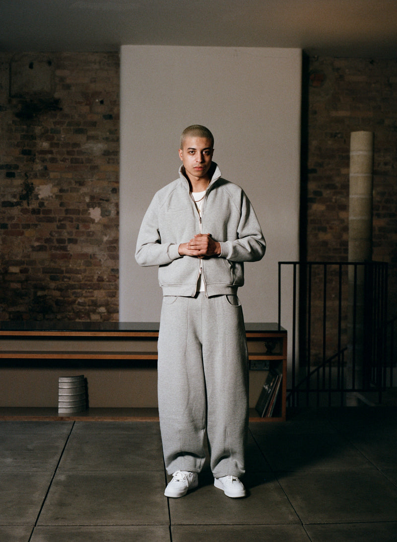 COZY TRACK JACKET - GREY – Sweats UK